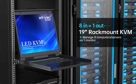 Lcd Kvm Switch Rackmount 19 Inch Usb Vga 8 Ports Console