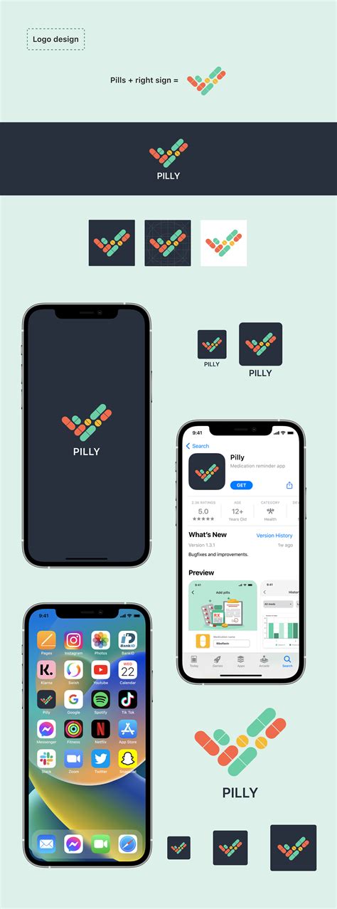 pilly pill reminder app ui design behance