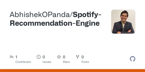 GitHub AbhishekOPanda Spotify Recommendation Engine
