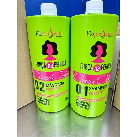 Shampoo E Condicionador Força Na Peruca Cresce x ml para todos tipos de cabelos Shopee Brasil