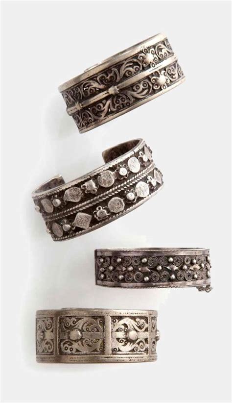 Algerian Silver Bracelets Aures Early 20th Century En 2024 Bijoux Traditionnels Bijoux