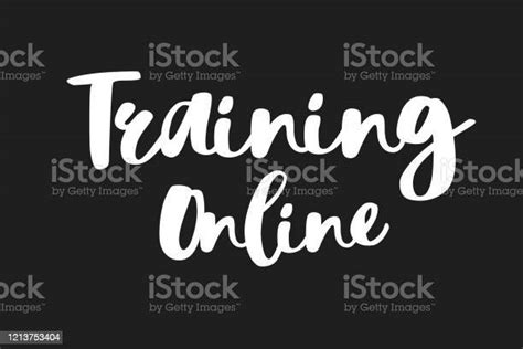 온라인 텍스트 교육 블랙에 흰색 글자로 쓰여진 세련 된 손으로 가정에서 온라인 교육 교육 및 학습 집에 있어 현대 손으로 그린 벡터입니다 바이러스 를 방지하기 위해 집에서