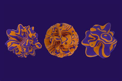 有机形状的抽象3d渲染 Png 云瑞设计