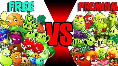 Team Free Vs Premium Plants Who Will Win Pvz 2 V961 Team Plant