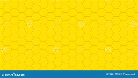 Honey Comb Honeycomb Pattern Yellow Background For Bee Honey Comb