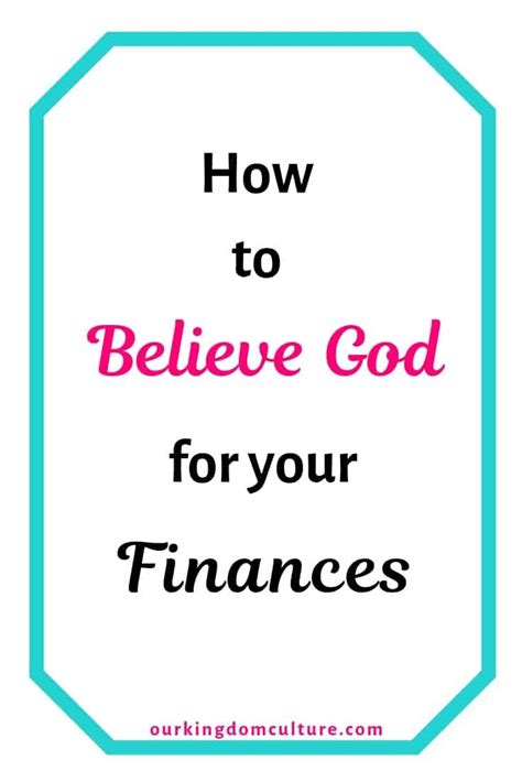 How to Trust God with your Finances - Our Kingdom Culture | Trust god ...