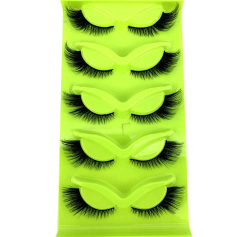 Hbzgtlad New 3d Cat Eye Mink Eyelashes Curled Winged