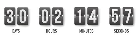 Premium Vector Realistic Flip Countdown Clock Counter Timer Flat
