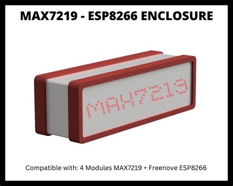 Enclosure For Max7219 And Esp8266 Par Wikizell Téléchargez Gratuitement Un Modèle Stl
