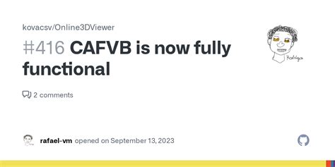 Cafvb Is Now Fully Functional Issue Kovacsv Online Dviewer