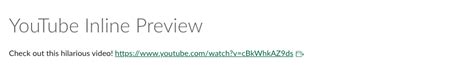 disabling youtube inline preview in canvas gmctl online teaching