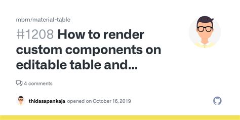 How To Render Custom Components On Editable Table And Enable Editing Only On Edit Action Click