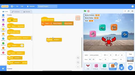 Cara Mudah Membuat Kalkulator Sederhana Di Aplikasi Scratch Level 1 Youtube