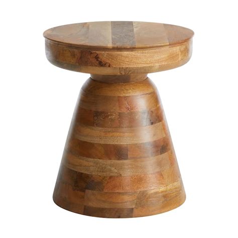 Brown Pedestal Accent Table At Home