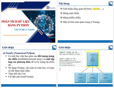 Lecture 2 Numpy Sv 2024 New Lecture 2 Numpy PhÂn TÍch DỮ LiỆu