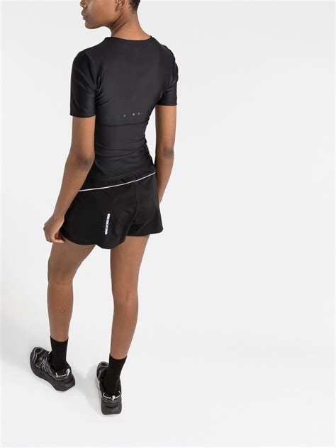 There Was One Mesh Inserts Short Sleeved T Shirt Black Farfetch