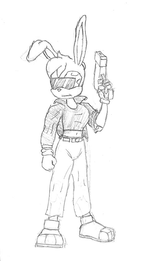 Sketchtober Halloween Bunnie Terminator By Lonewolf23k