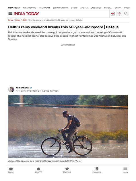 Delhis Rainy Weekend Breaks This 50 Year Old Record Details India