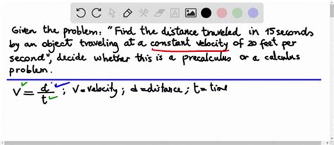 SOLVED Precalculus Or Calculus In Exercises Decide Whether The Problem Can Be Solved Using