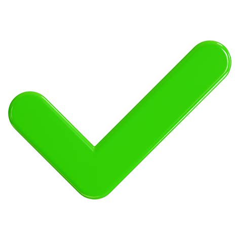 3d Rendering Of Checkmark Icon True Choice 11577724 Png