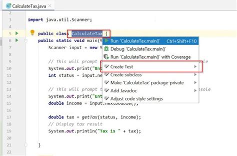 Create Test Class Intellij Techiworks