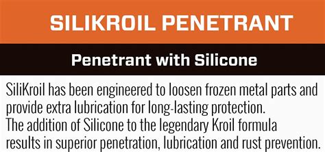 Kano Sili Kroil Aerosol de aceite penetrante tamaño grande 165oz SILIKING