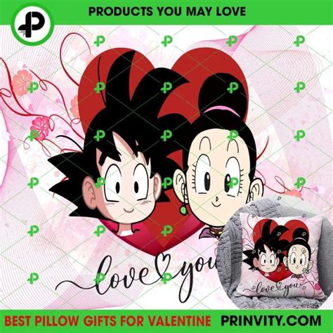 Goku And Chi Chi Dragon Ball Love Valentines Day Pillow Valentines