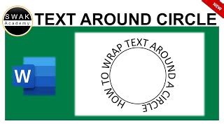 How To Wrap Text Around A Circle In Ms Word Write Text In A Curve In Microsoft Word Graphic