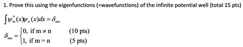 solved 1 prove this using the eigenfunctions