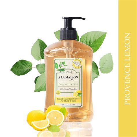 A La Maison De Provence Lemon Liquid Soap 169 Fl Oz Natural Hand
