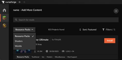 Creating a Custom Profile/Modpack: CurseForge support