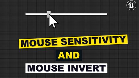 Mouse Sensitivity And Invert Settings With Save And Load Unreal