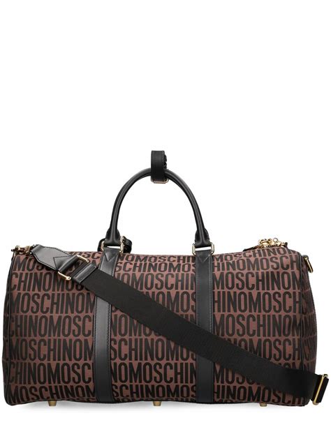 Moschino Moschino Logo Nylon Jacquard Duffle Bag Moschino