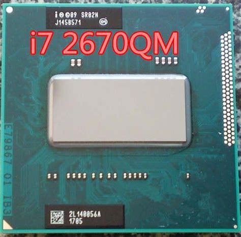 Intel Core i7 2670QM SR02N 3.10GHz/6M/45W Socket G2 четырёхъядерный ...