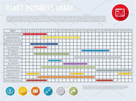 Casual Chart With Timeline Rollout Template