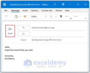 Macro To Send Email From Excel 5 Suitable Examples