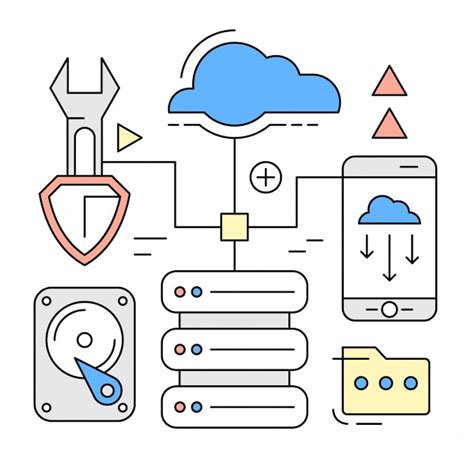 Free Vector Server And Cloud Computing Concept Elements