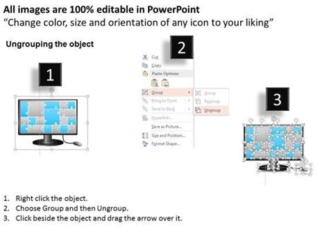 Business Diagram Puzzle Computer Screen Presentation Template