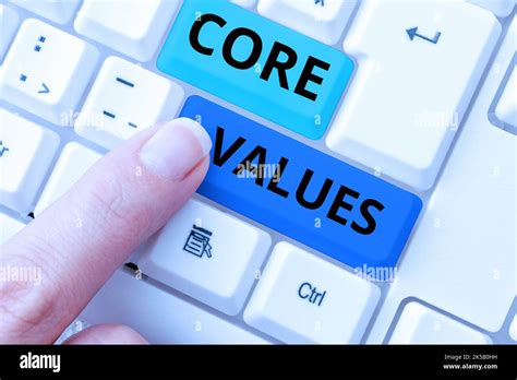 Conceptual Caption Core Values Business Idea Principles Which Guide