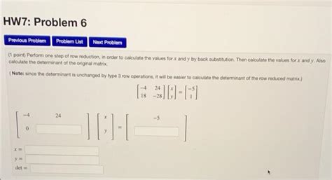 Solved Hw7 Problem 6 Previous Problem Problem List Next