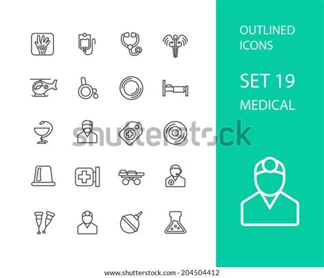 Outline Icons Thin Flat Design Modern Stock Vector Royalty Free Shutterstock