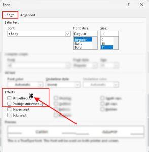 How To Strikethrough On Outlook