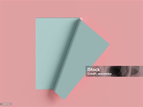 3d 렌더 핑크 블루 노트 용지 말린 모서리 페이지 말림 추상적인 창조적 인 배경 현대 모의 최대 광고 및 홍보 메시지에 대 한