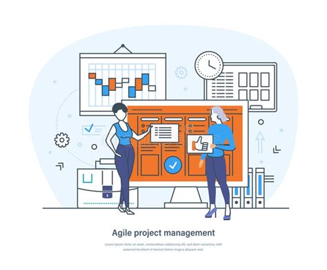 Agile Project Management Development Methodology And Scrum Process Stock Vector Illustration