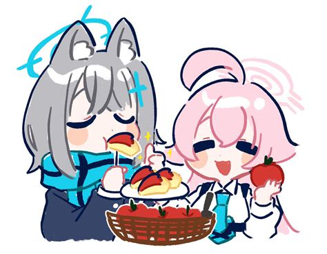 ホシノ ブルーアーカイブ 砂狼シロコ ブルアカ うさりんごシロホシ こくもすのイラスト