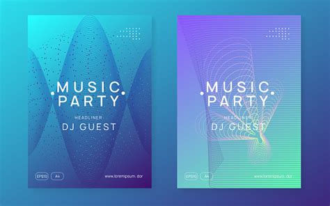 네온 트랜스 파티 전단지 전기 댄스 음악 전자 사운드 클럽 Dj 포스터 테크노 축제 이벤트 Dj에 대한 스톡 벡터 아트 및 기타 이미지 Istock