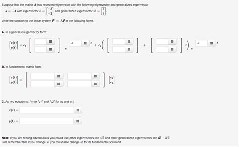 Solved Suppose That The Matrix A Has Repeated Eigenvalue Chegg