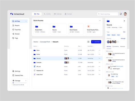 Minecloud Cloud Storage Dashboard