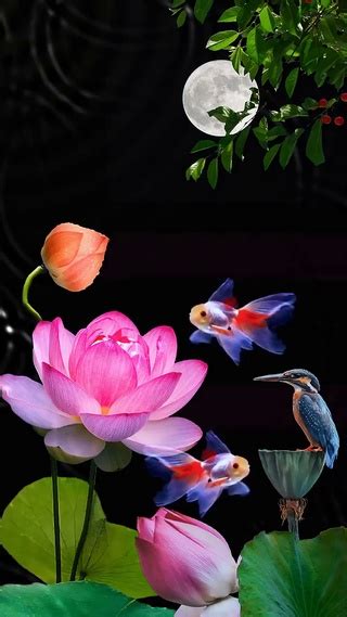 年年有鱼，好运莲莲风景手机动态壁纸 风景手机壁纸下载 元气壁纸