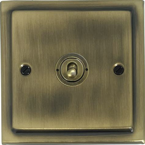 Gandh Tlab381 Victorian Light Antique Brass Toggle Switch 1 Gang